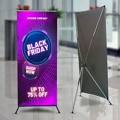 X Frame Banner Printing – Portable Display Stands USA - EcolorPrinting